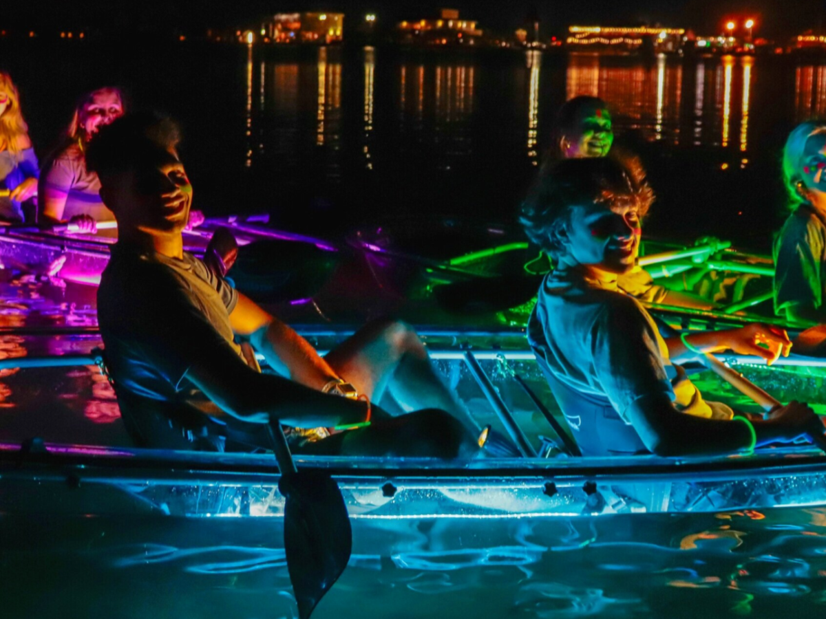 Glow Paddle | Clear Kayak with Lights in Pensacola and Navarre