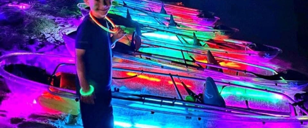 Glow Paddle | Clear Kayak with Lights in Pensacola, Key West, Panama ...
