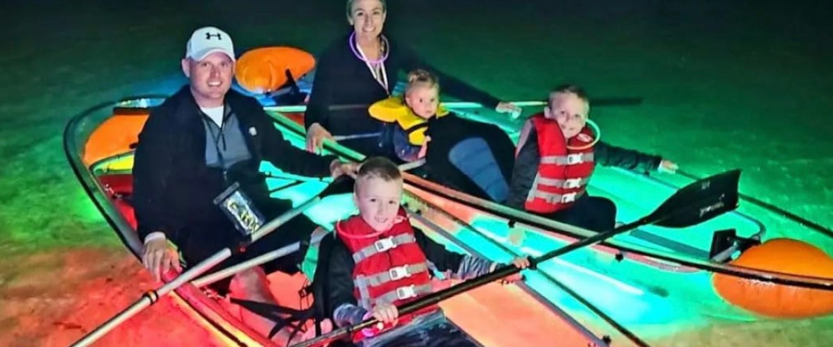 Glow Paddle | Clear Kayak with Lights in Pensacola, Key West, Panama ...